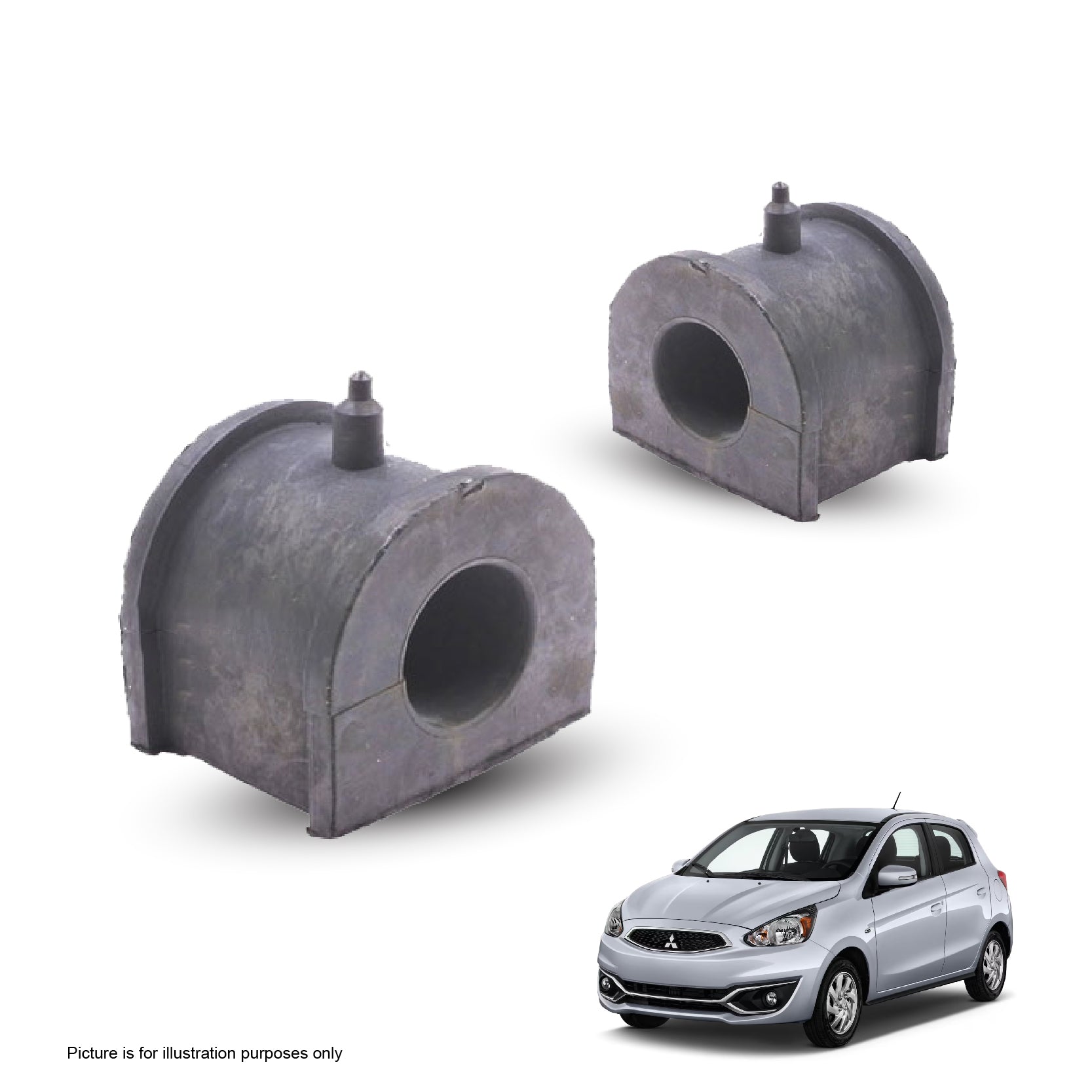 Kawz Auto Front Stabilizer Bar Bush Mitsubishi Mirage (2012-2020) – AMB ...