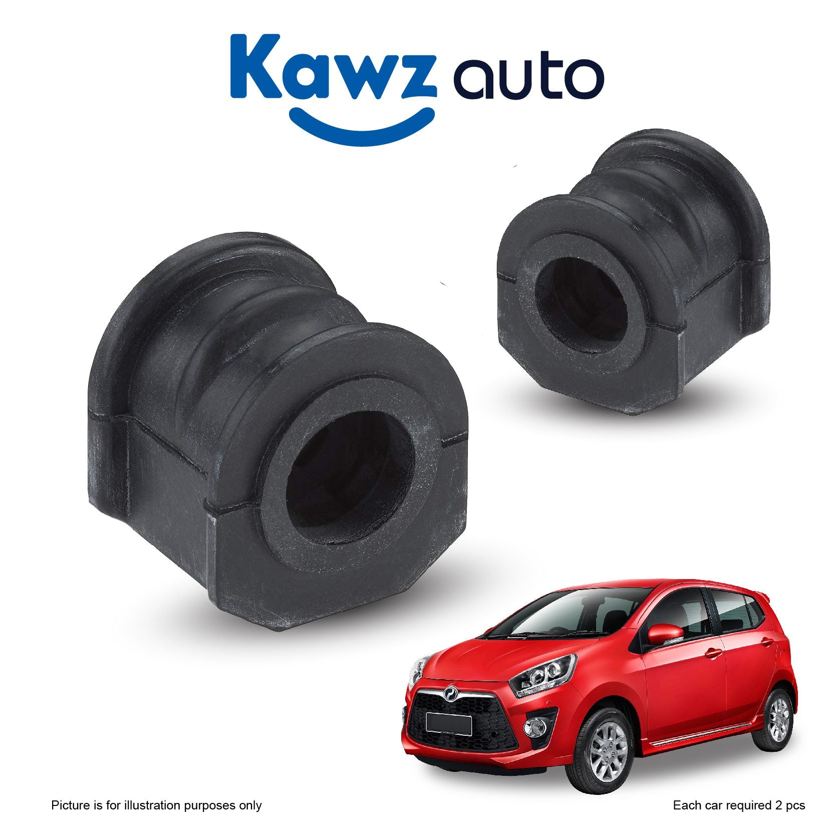 Kawz Auto Front Stabilizer Bar Bush Perodua Axia / Bezza (2014-2024 ...