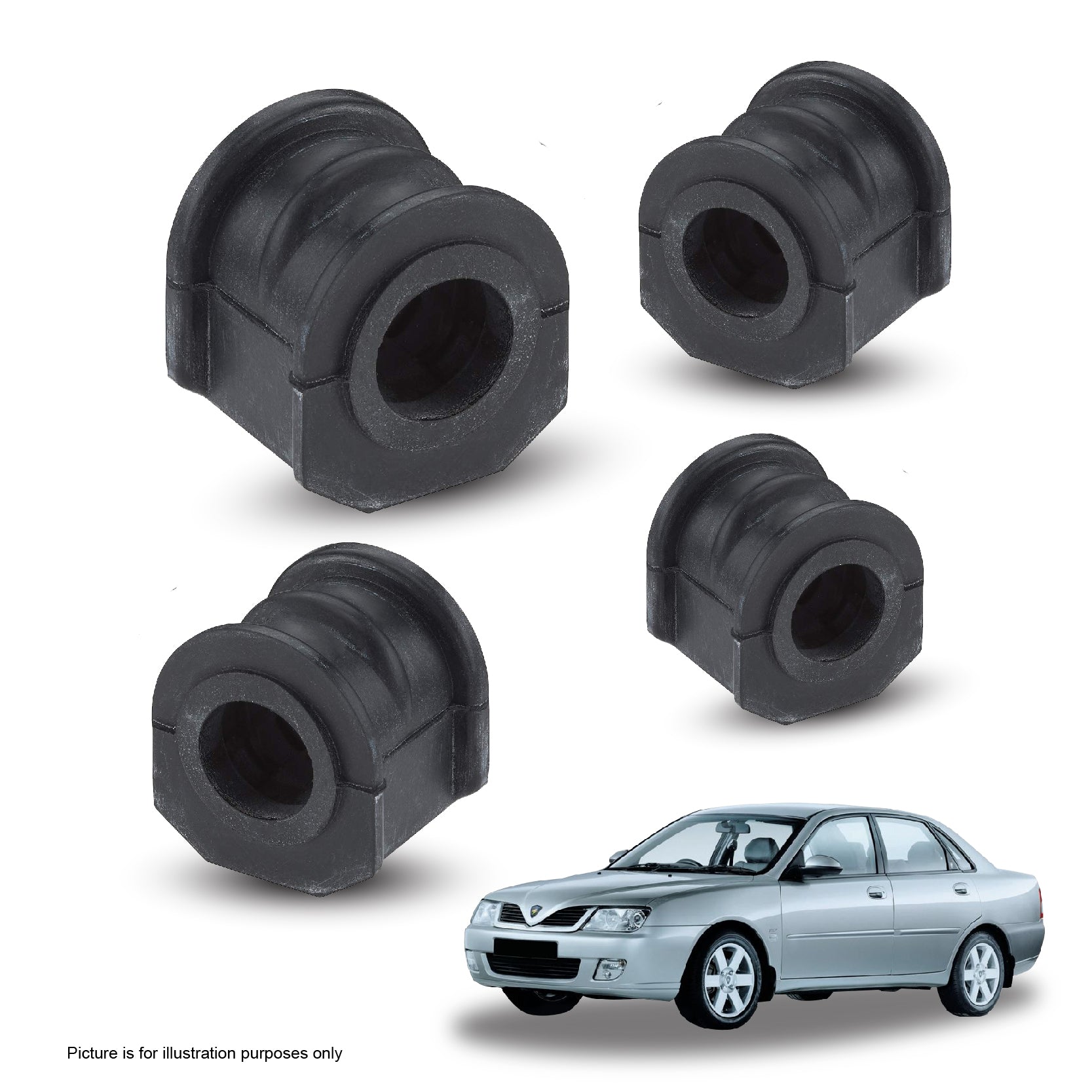 Kawz Auto Stabilizer Bar Bush Set Proton Waja (2000-2011) – amb-store