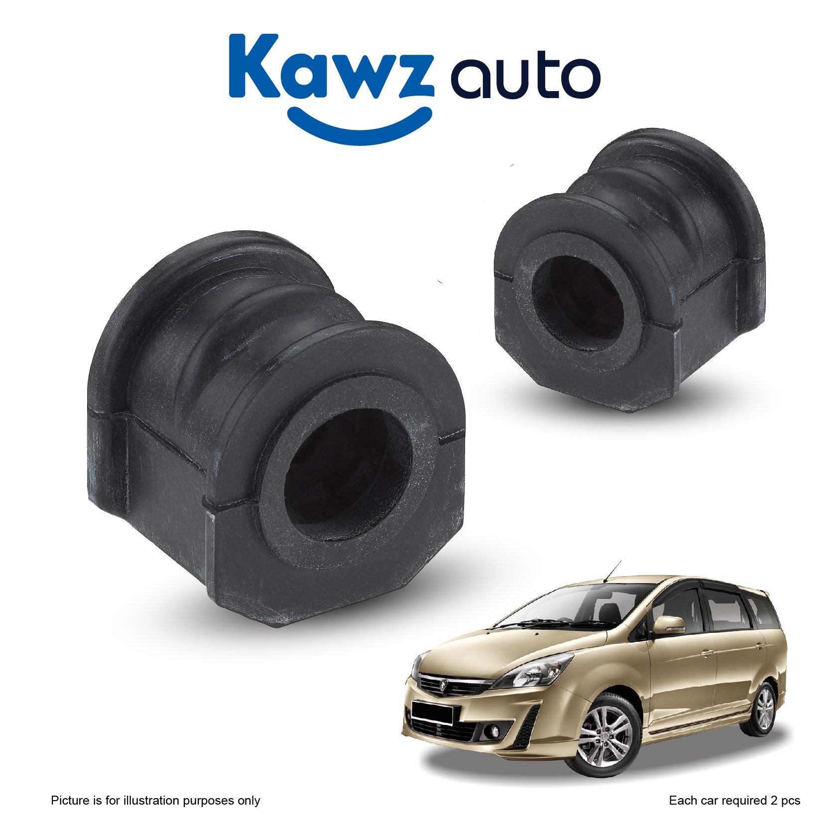 Kawz Auto Front Stabilizer Bar Bush Proton Exora / Exora Bold (2009-20 ...